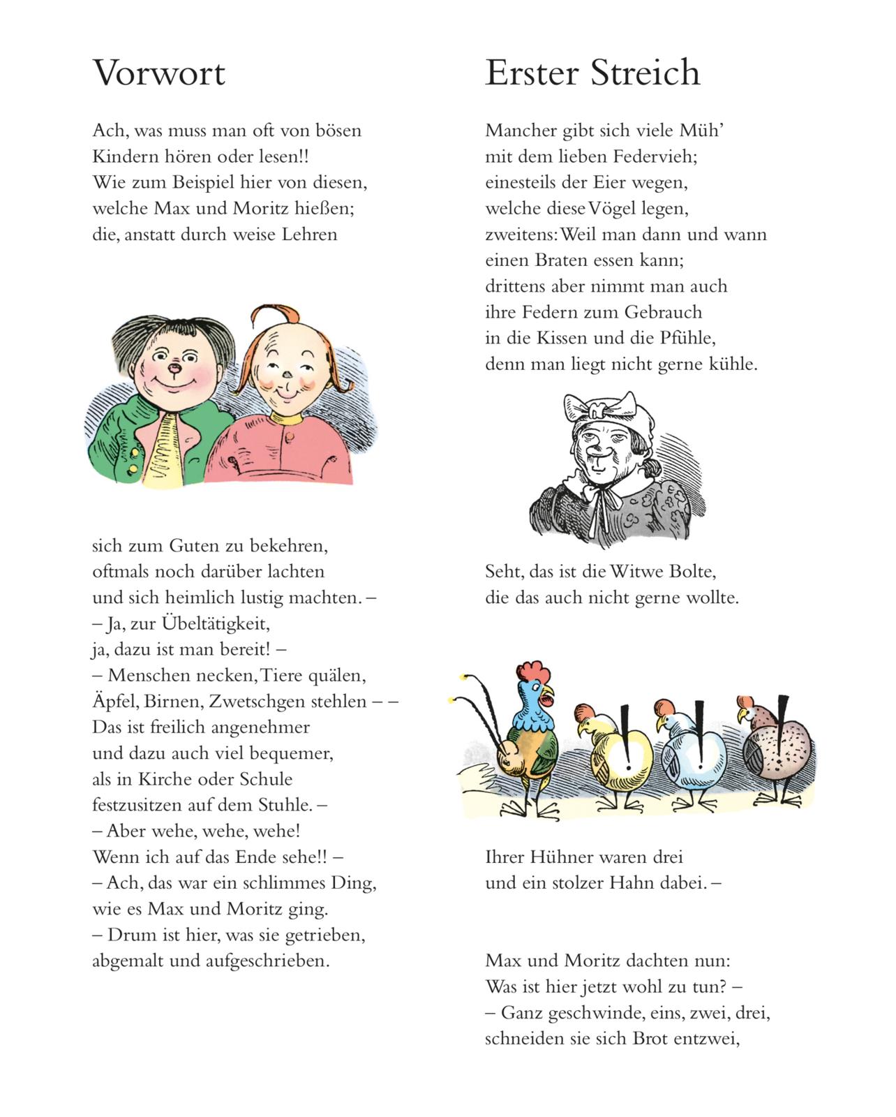 JF-Buchdienst | Max und Moritz Eine Bubengeschichte in sieben Streichen ...